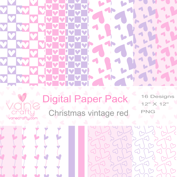San valentine Pink Digital Paper – Vanecrafty